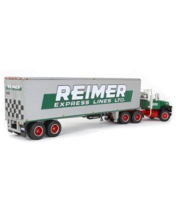 First Gear 164 Green Red Ford Ln9000 W 40 Dry Goods Trailer Reimer