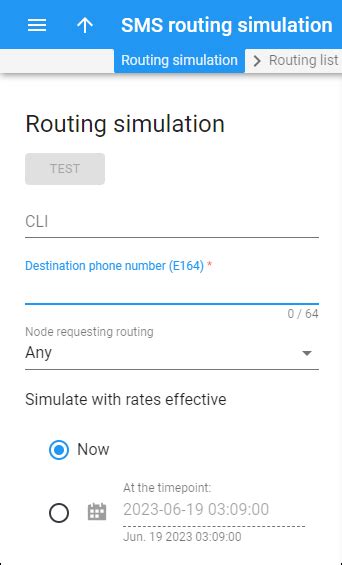 SMS Routing Simulation PortaOne Documentation July 22nd 2023