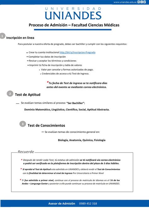 Pdf Ec Uniandes Proceso De Admisión — Facultad