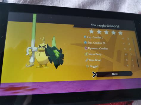 First Ever Sirfetchd And Its A Shiny 😁😁 R Pokemonswordandshield