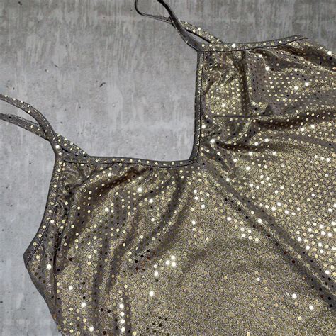 Vintage S Hottie Usa Gold Silver Sequin Shimmer Depop