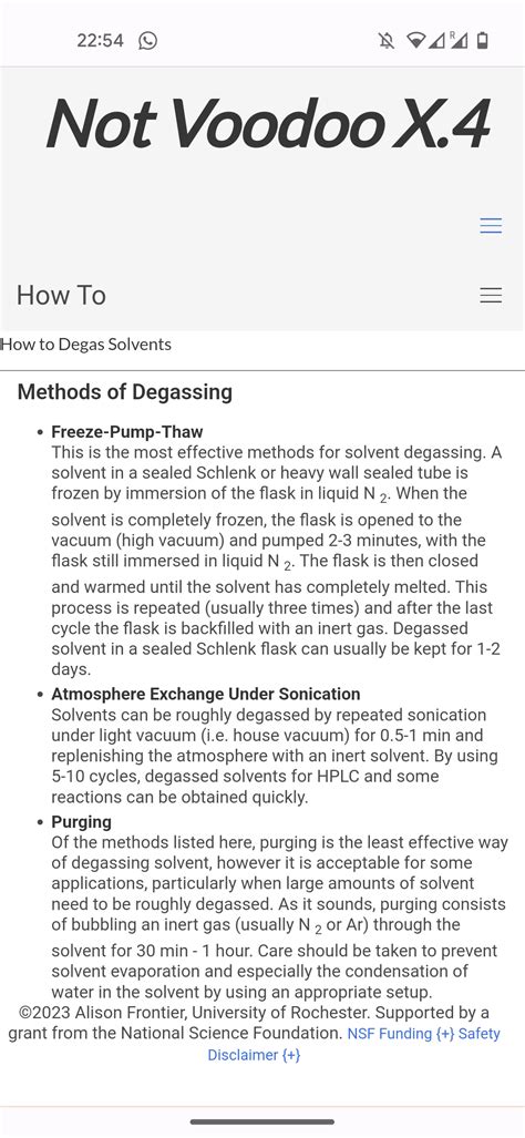 Solvent Degassing Rchempros
