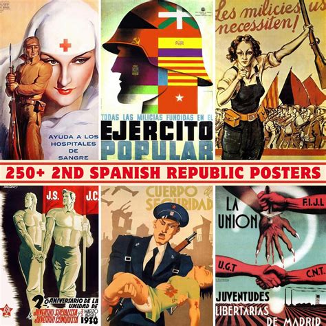 Spanish Civil War Propaganda Poster Collection 250 High Res Prints