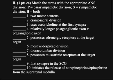 Solved The Following Is Five Part Lab Over Parasympathetic