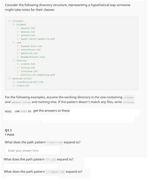 Solved Consider The Following Directory Structure