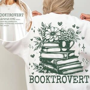 Booktrovert Definition Png Floral Book Reading Club Png Book Lover