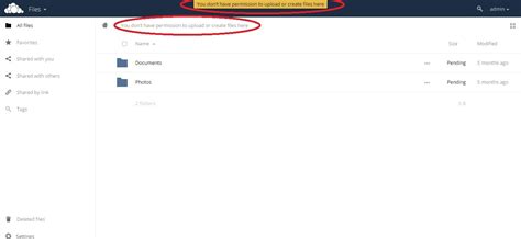You Dont Have Permission To Upload Or Create Files Here Server Owncloud Central