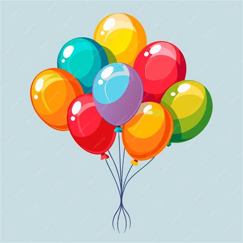 Colorful Balloons Bunch Perfect For Party Decorations Premium Ai