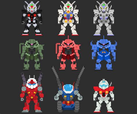 More Pixel Art Reworked Some Of My Older Designs Rgundam