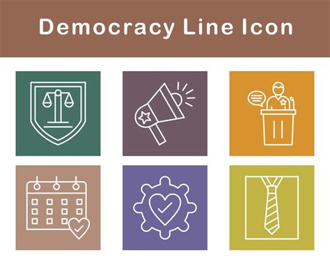 Democracy Vector Icon Set 20702976 Vector Art At Vecteezy