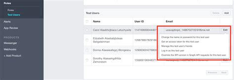 Canvas How To Login Using Facebook Test Users Created From The