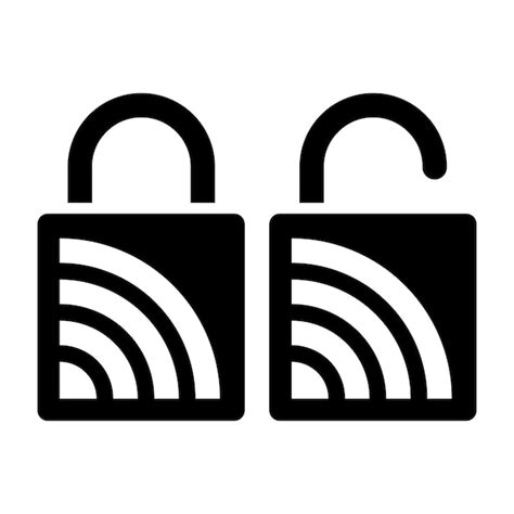 Premium Vector Wifi Padlock Locked And Unlocked