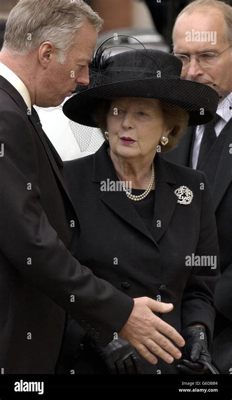 Politics Death Mark Thatcher With Son Margaret Thatcher Margaretthatcher Hi Res Stock
