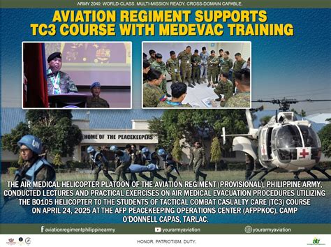 Aviation Look Aviation Regiment Supports Tc3 Course With Medevac