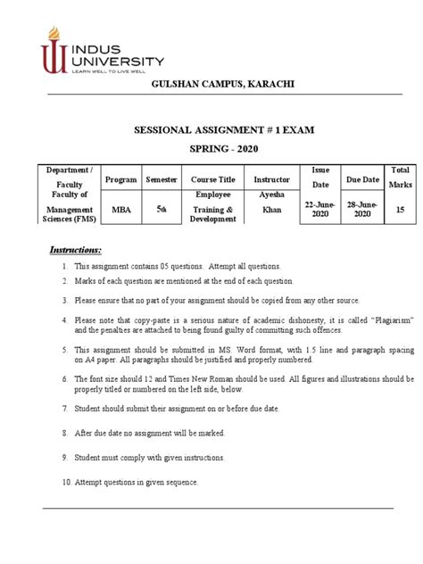 Employee Training Assignment Pdf Test Assessment Pedagogy