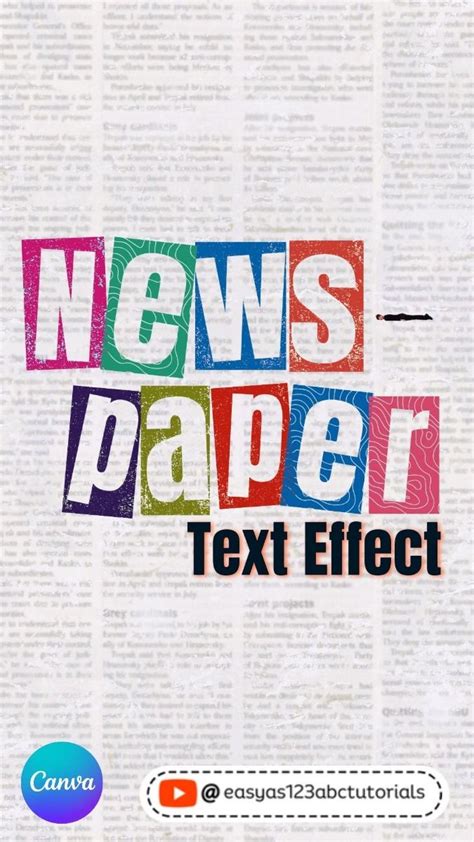 Newspaper Text Font Effect Newspaper Letters Lettering Fonts Sign Board Design
