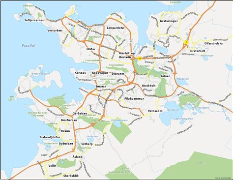 Reykjavik Map Iceland Gis Geography