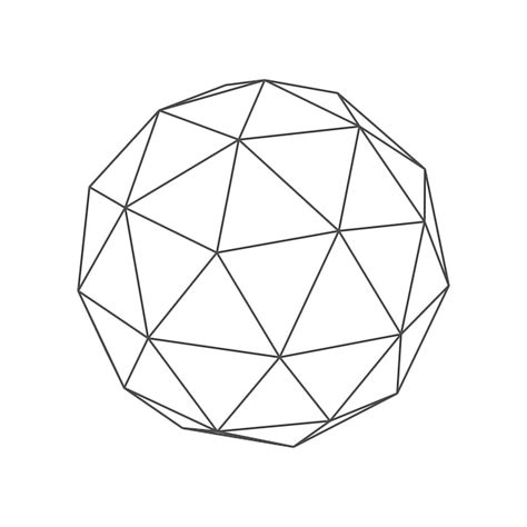 Premium Vector Low Poly Geometric Shape Abstract Polygon Sphere