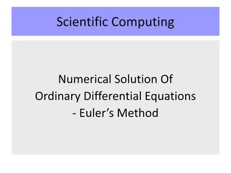PPT Scientific Computing PowerPoint Presentation Free Download ID