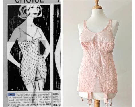 1960s Twilfit Corselette Girdle With Garters And Bra Top Vintage 1950s Corset Girdle Vintage