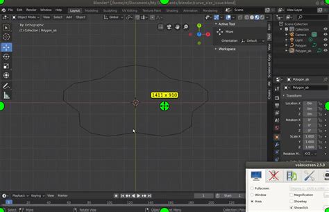 Cant Scale Biezer Curve Object After Editing Object In Blender 28