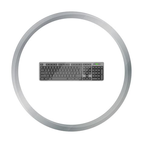 Keyboard Icon In Black Style Isolated On White Background Personal Computer Symbol Stock Vector