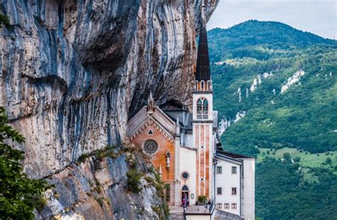 This 16th Century Church In Italy Is Built Into The Side Of A Cliff