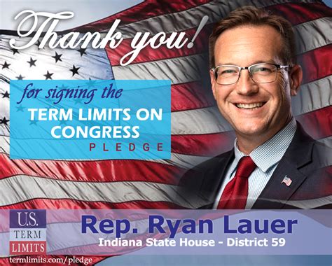 Rep Ryan Lauer Pledges To Support Congressional Term Limits Us