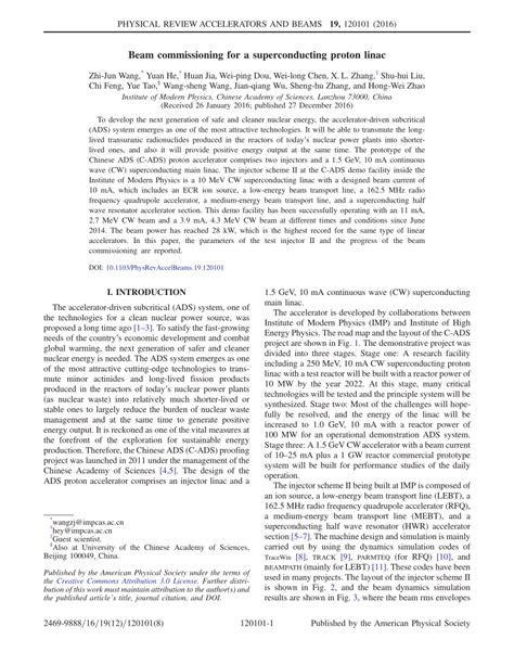 Pdf Beam Commissioning For A Superconducting Proton Linac