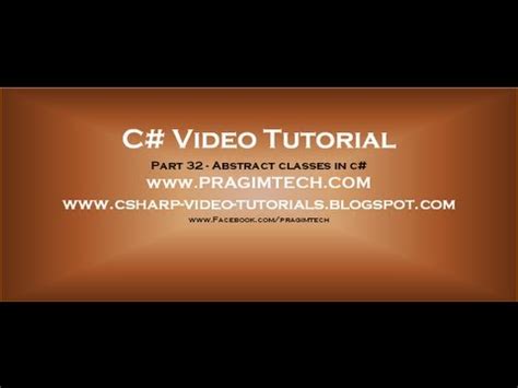 Part C Tutorial Abstract Classes In C Avi YouTube