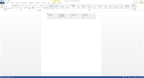 how to split a cell of a table in word 2013