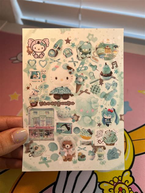 Sanrio World 8 Sticker Sheet Etsy