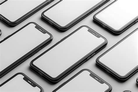 Customizable Mockup With Separated Mobile Phone Screens For Ui Ux App Premium Ai Generated Image