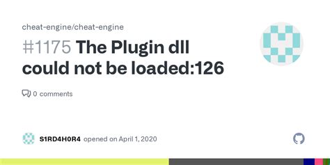 The Plugin Dll Could Not Be Loaded126 · Issue 1175 · Cheat Engine
