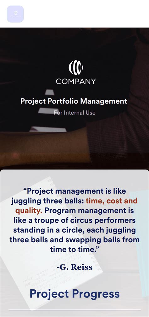 Project Portfolio Management App Template Jotform