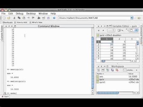 Computing Basic Summary Statistics Of Data In MATLAB YouTube