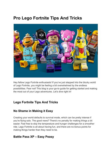 Ppt Pro Lego Fortnite Tips And Tricks Powerpoint Presentation Free