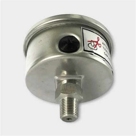 Manometer 10 Bar Back Mount Glycerin Fillable Case Wesen