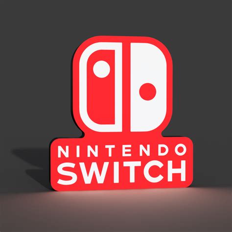 Archivo 3mf Nintendo Switch Logo Lightbox Led Lamp 🔦 Step・diseño Para
