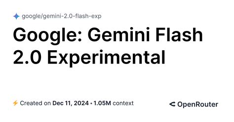 Gemini Flash 20 Experimental Api Providers Stats Openrouter