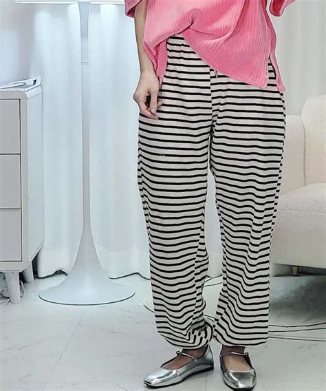 여성여름 조거팬츠 키큰여자 바지 와플조거팬츠 크림색바지 2color 에이블리