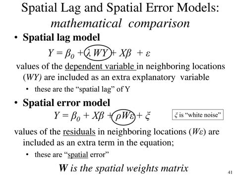 Ppt The Standard Regression Model And Its Spatial Alternatives