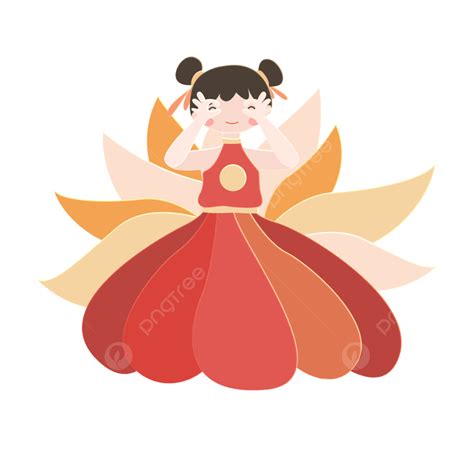 귀여운 손 으로 빨 간 치 마 를 그린 소녀 일러스트 Png 소재 귀여운 바람 아름다움 Png 요소 Png 일러스트 및 Psd 이미지 무료 다운로드 Pngtree