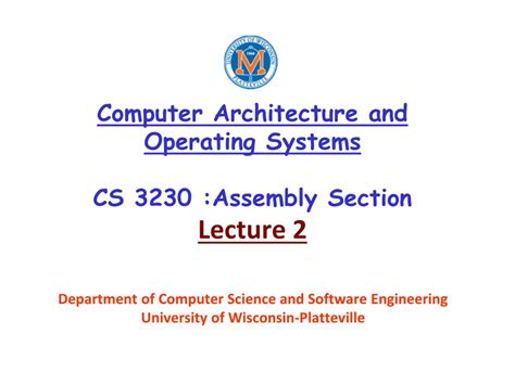 Ppt Computer Architecture And Operating Systems Cs 3230 Assembly