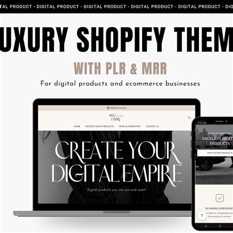 Shopify Website Templates Etsy