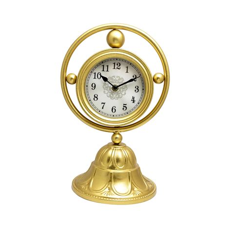 Golden Classic Table Clock Kasha Interiors