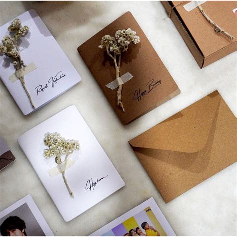 Jual Kartu Ucapan Custom Rustic Greeting Card Vintage Amplop A6