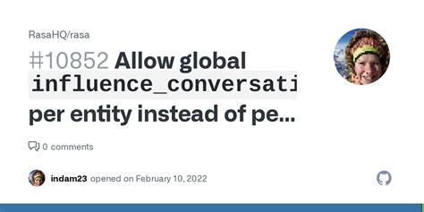 Allow Global `influenceconversation` Per Entity Instead Of Per Intent
