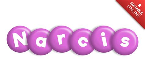Narcis Style On Purple Candy Text Effect Generator