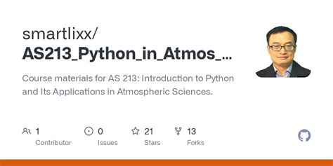 Github Smartlixxas213pythoninatmossciences Course Materials For
